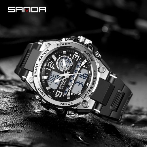 SANDA 739 Sports Men’s Watches Top Brand Luxury Military Quartz Watch Men Waterproof 2023 ...